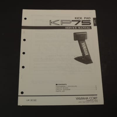 Yamaha KP75 Service Manual [Three Wave Music] | Reverb UK