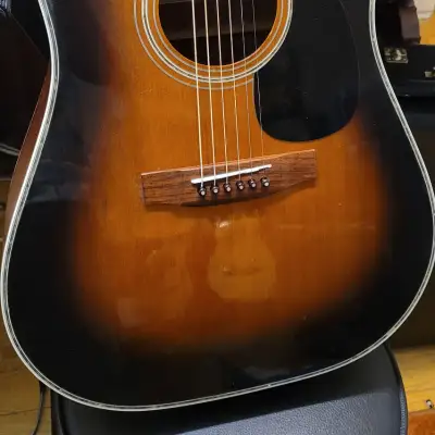 Aria ADW-300 1980s To 90s Tobacco Burst Dreadnought Acoustic | Reverb