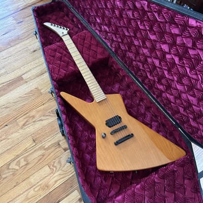 Left Handed Warmoth Explorer Style Electric Guitar w/ Coffin | Reverb
