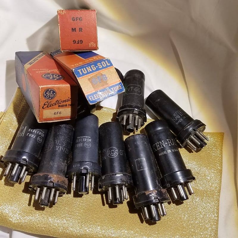 RCA etc. Matched Pair (2) 6F6 tNOS AT1000 TESTED Vacuum Tubes | Reverb