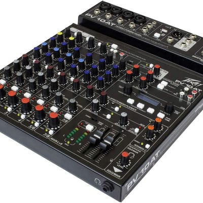Peavey PV 10 AT 10 Channel Compact Mixing Mixer Console with | Reverb