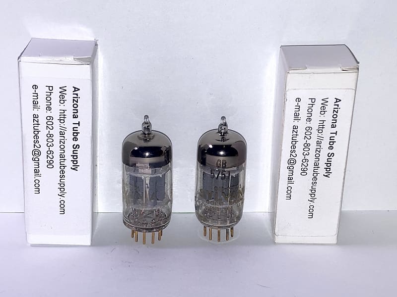 1960's Sylvania Gold Brand 5751 Triple Mica Tubes, Matched | Reverb