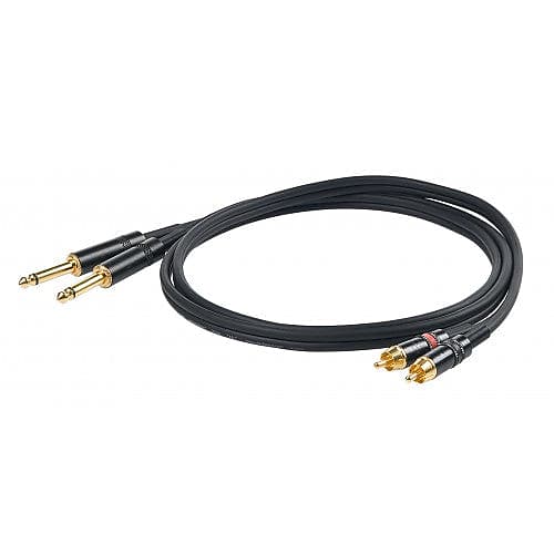 Proel Challenge Series Audio Cables (2x RCA - 2x 6.3mm | Reverb UK