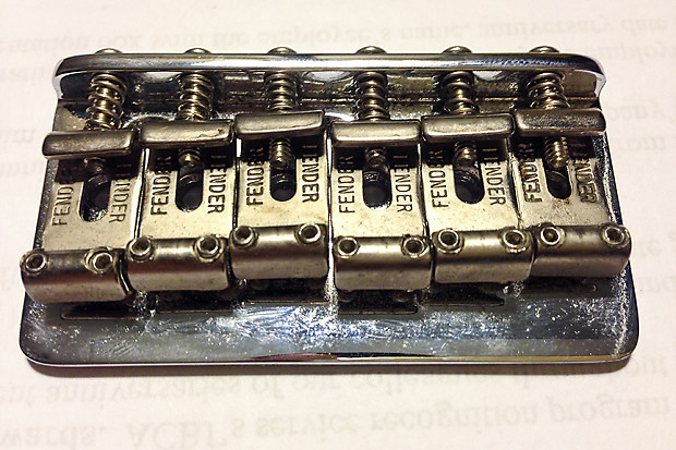 Fender Hardtail bridge Chrome | Reverb