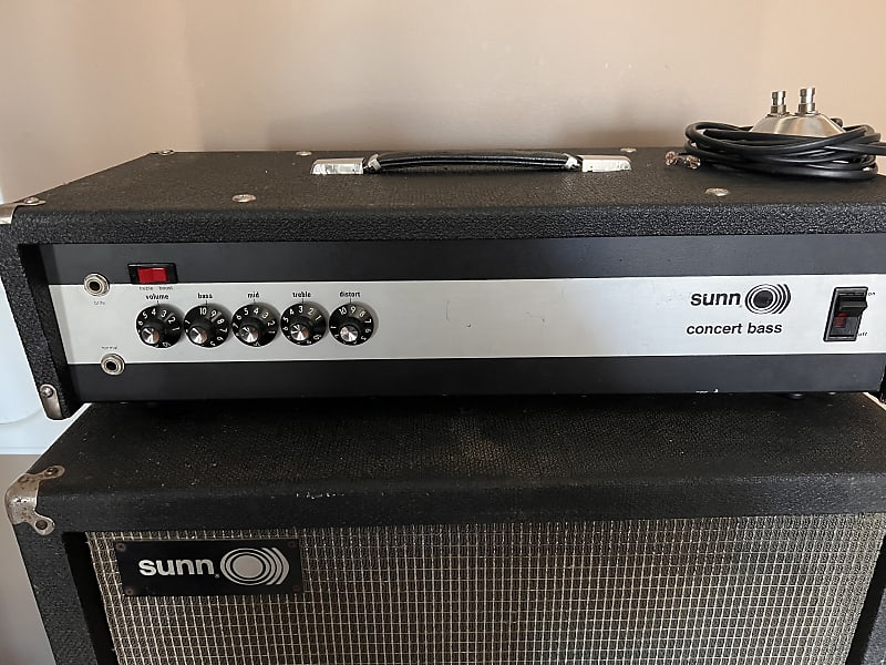 Sunn 1975 Concert Bass and 3x12 Cab 1975 Silverface | Reverb