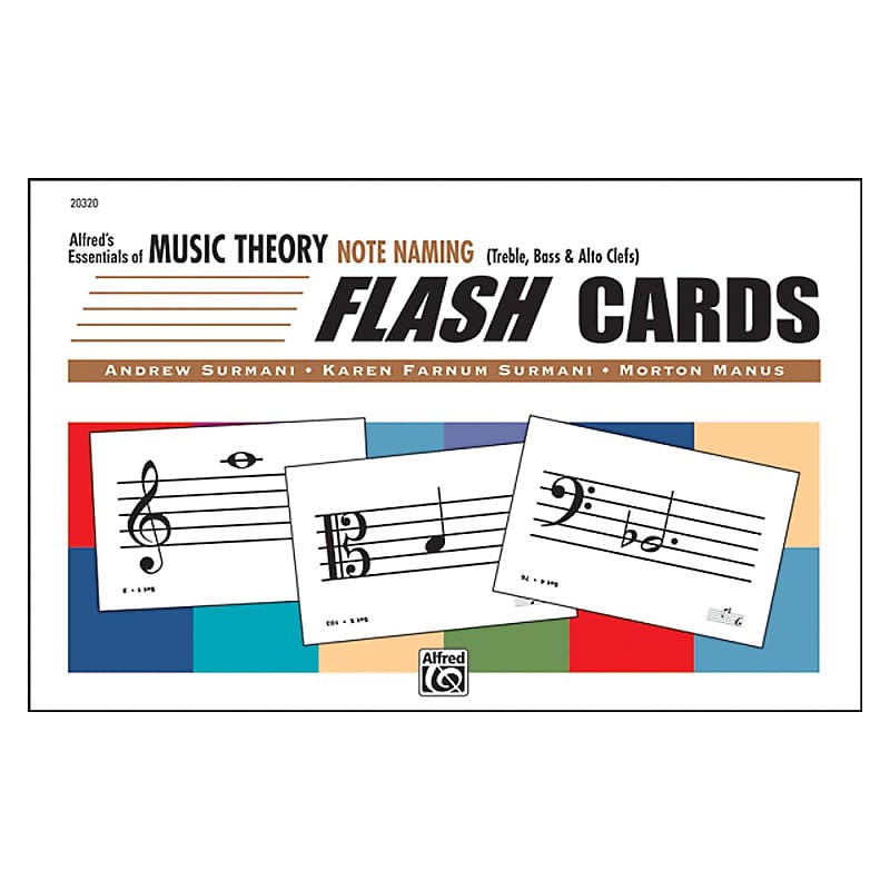Alfred Essentials of Music Theory: Flash Cards - Note Naming | Reverb