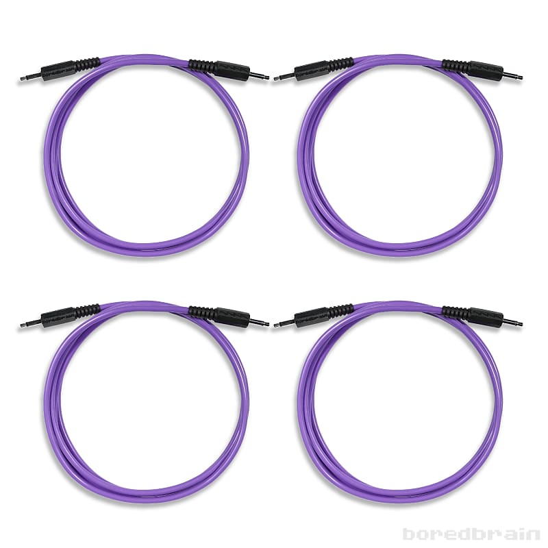 Boredbrain 60-inch 4-Pack Eurorack Modular Patch Cables 3.5mm | Reverb