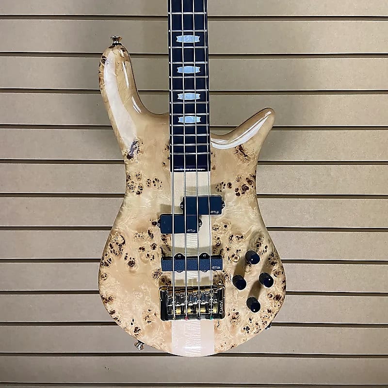 Spector Euro 4 LX Poplar Burl Natural Gloss Bass w/ Gig-Bag + | Reverb
