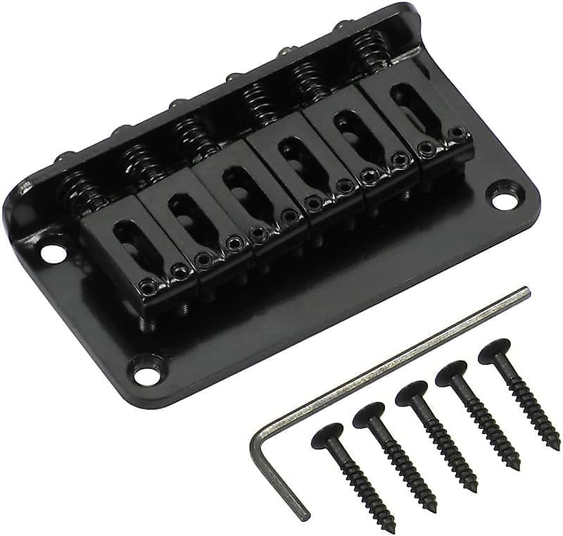 78MM Metal Fixed Hardtail Saddle Bridge Top Load Guitar | Reverb