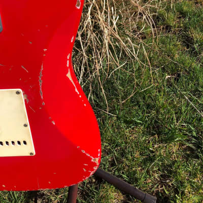 USA Relic Strat Style Electric Guitar Road Worn Red by | Reverb France