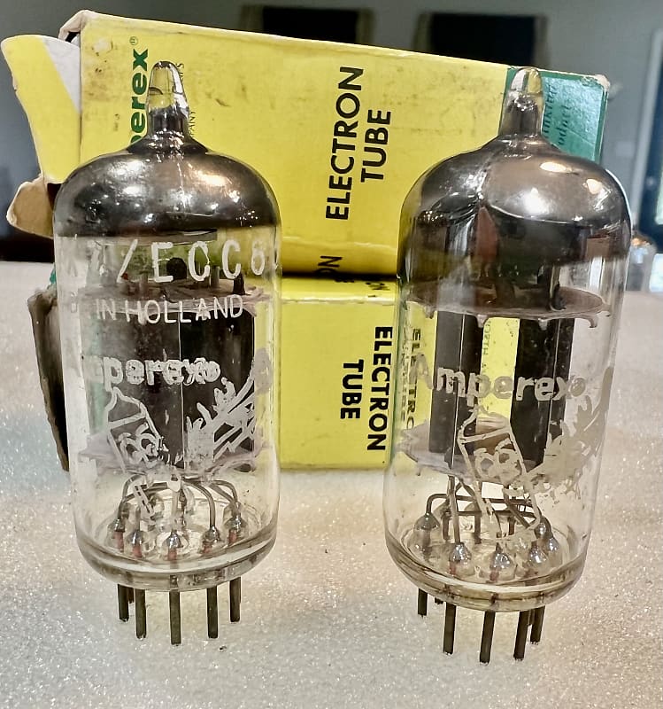 Matched NOS Pair of Amperex Bugle Boy 12ax7/ecc83 | Reverb