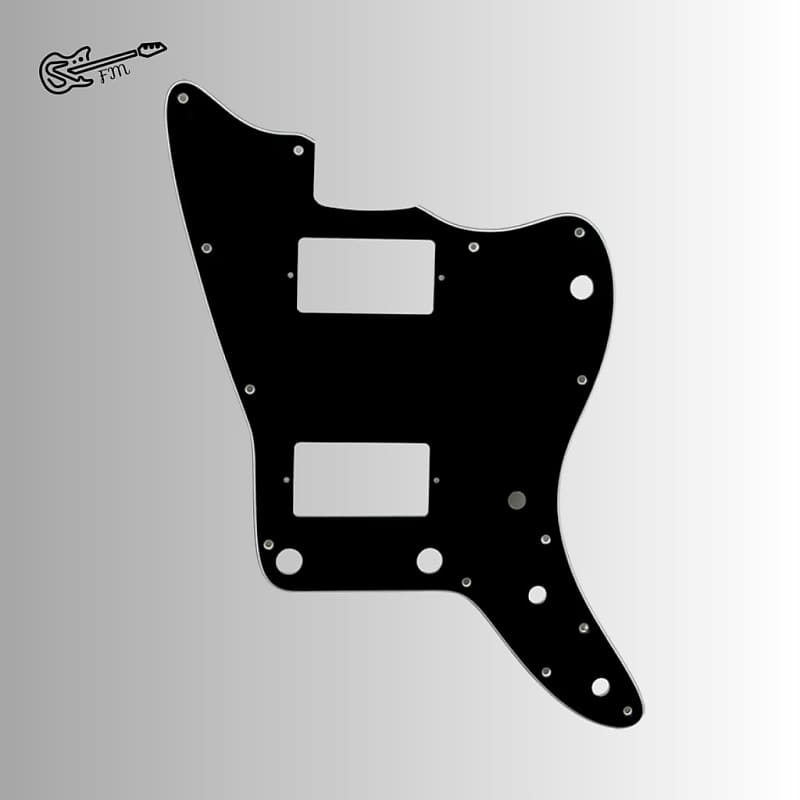 3 Ply Black Jazzmaster MIJ Style Pickguard (HH)-3 Ply Black | Reverb