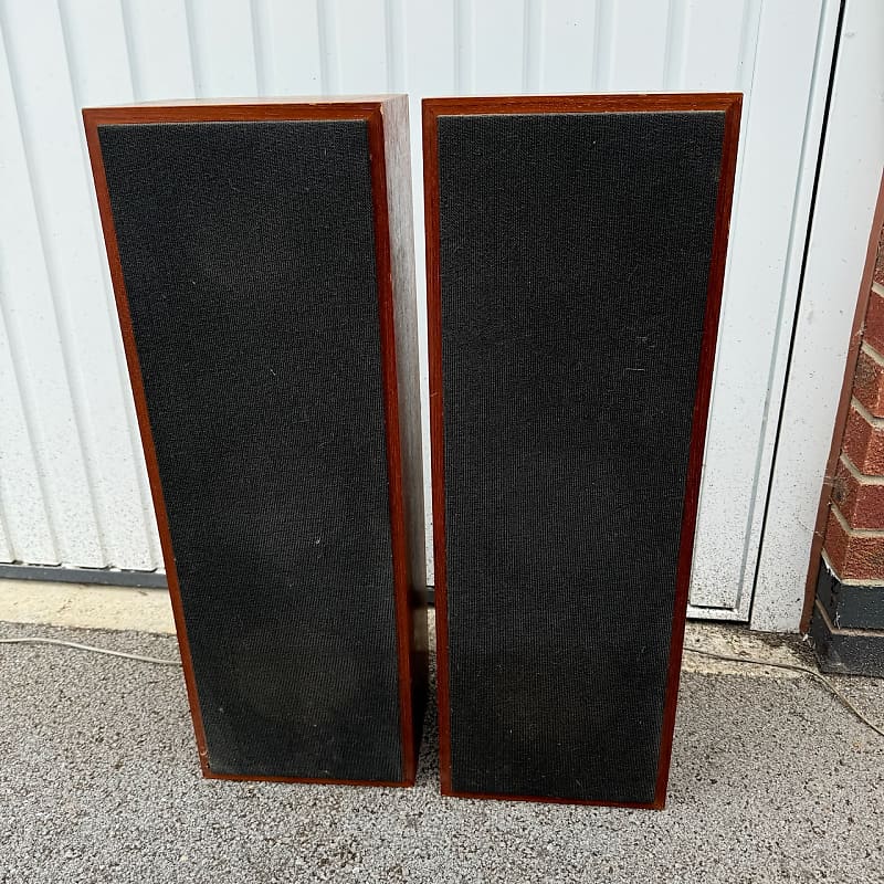 Pair 2x Vintage KEF 'Handcrafted' Hifi Tall Wooden Speakers | Reverb