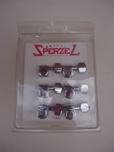 Sperzel 6 in line locking tuners NOS Chrome | Reverb