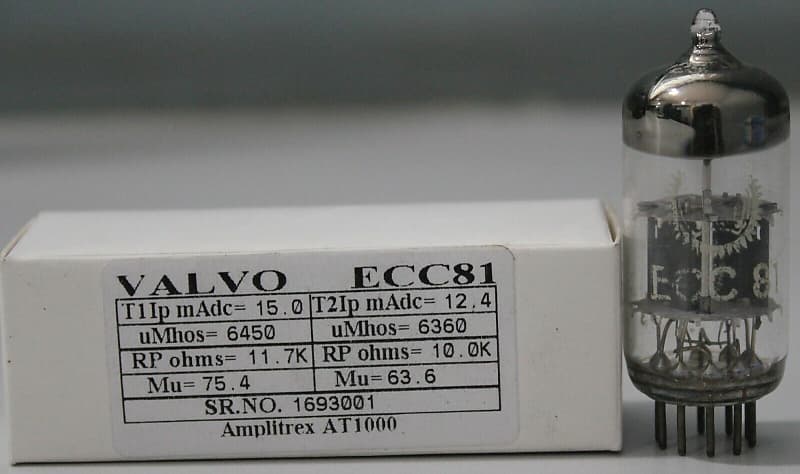 ECC81 6201 Valvo NOS made in Germany Amplitrex tested | Reverb
