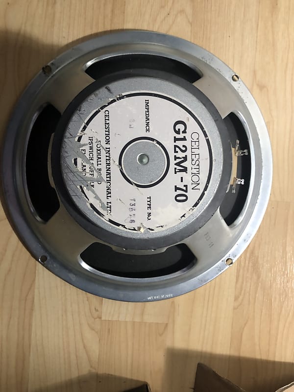 1986 Celestion G12m-70 8 ohm type 3576 1986 - Silver | Reverb