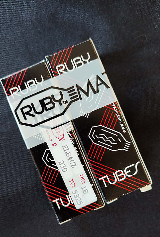 Ruby / JJ EL84 tubes valves matched pair | Reverb