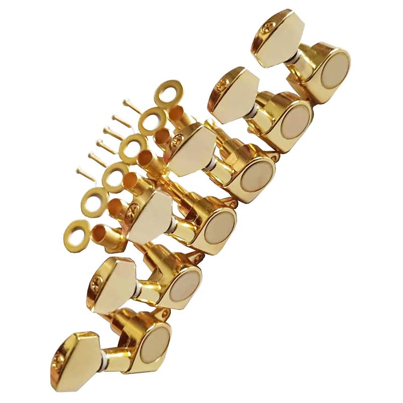 Pro 6 inline Guitar Tuners String Tuning Pegs Machines Heads | Reverb