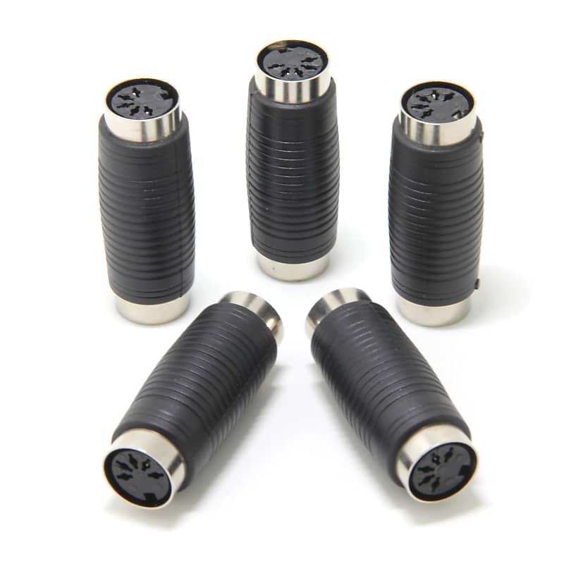 5-Pack 5-Pin Din To 5-Pin Din Midi Coupler, Midi (Female) - | Reverb