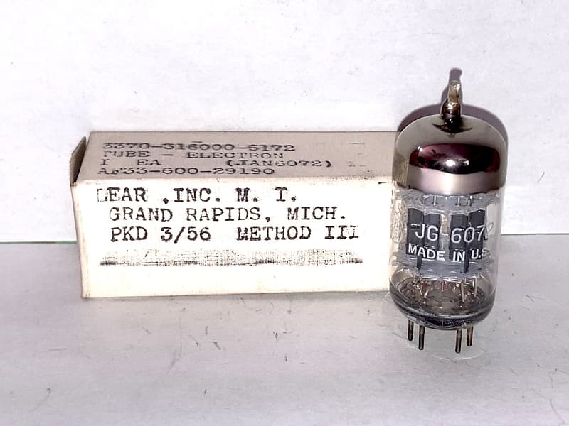 1956 GE 6072 Mil-Spec Triple Mica Black Plate Tube, Tested, | Reverb