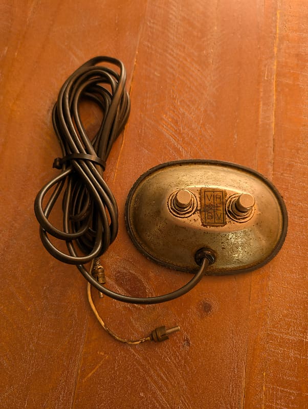 Fender Vintage 2 Button Silverface Footswitch 1960s/70s | Reverb