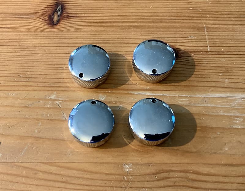 Chrome guitar knobs Set of four | Reverb