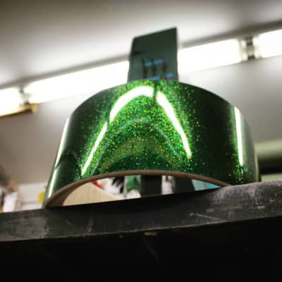 HHG Drums 14x7 Heritage Oak Stave 2019 Triple Green Metallic | Reverb