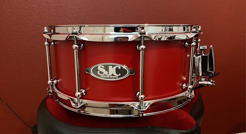 SJC Limited Red Ride 6x14 Snare Drum (1 OF 1) | Reverb