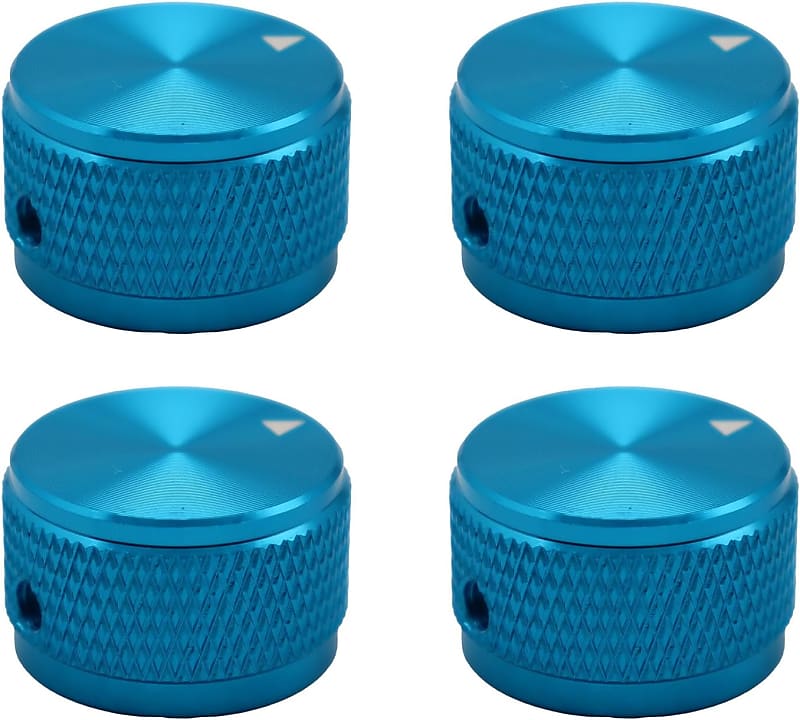 4pcs Aluminium Guitar Knobs Blue Potentiometer Knobs | Reverb