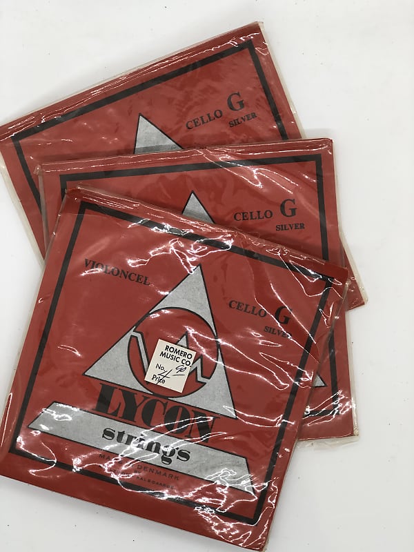 LYCON cello strings G-G-G 1980? Chrome / Silver (item#22) | Reverb
