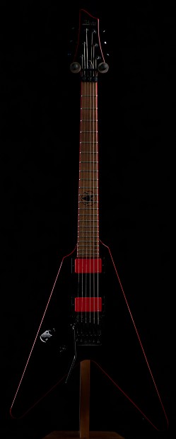 Schecter Gary Holt Signature Flying V Black w/ Red binding | Reverb