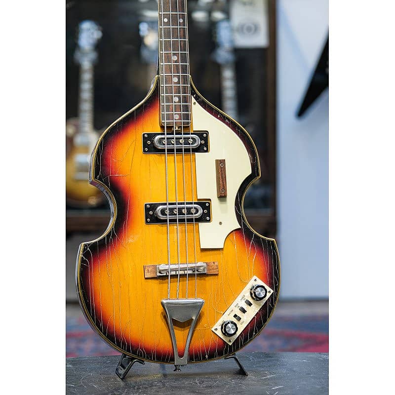 1960s (approx) Burns (Teisco) Violin Bass sunburst | Reverb