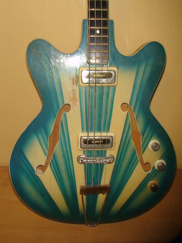 Orfeus Orpheus Hebros Archtop Bass Guitar Vintage 1970 | Reverb UK
