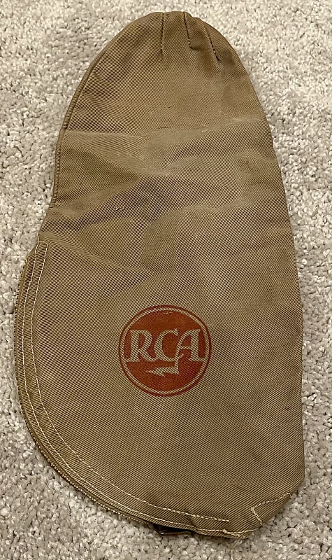 RCA Vintage RCA 77 Microphone bag with zipper Antique canvas | Reverb