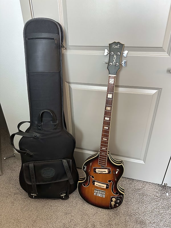 Kent 833 Hollowbody Violin Bass 70's - Brown | Reverb