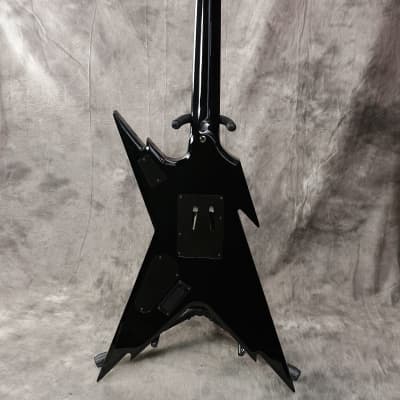 Dean RAZORBACK 7 V255 Black with Yellow Bevels 7 String EMG | Reverb