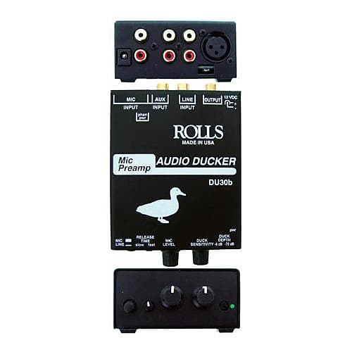 Rolls DU30B Audio Ducker with Microphone Preamp, 2 RCA Inputs | Reverb