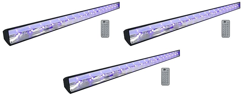 (3) American DJ ECO BAR UV DMX 18x3w Ultraviolet LED Bar | Reverb