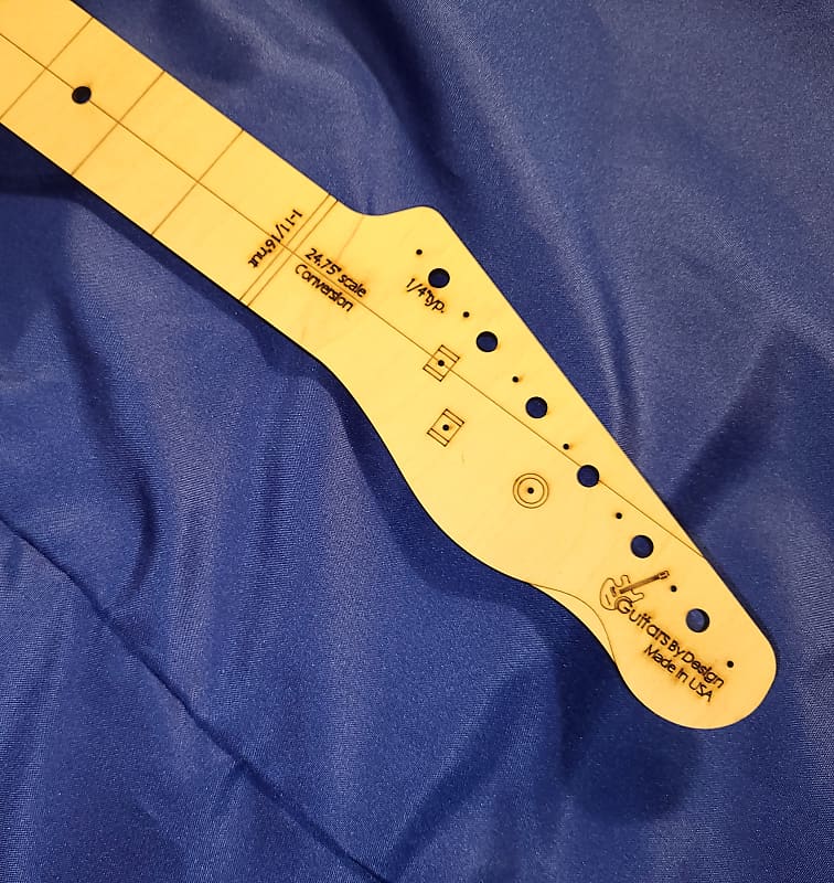 Short Scale Guitar Neck Template Tele Conversion To Gibson | Reverb