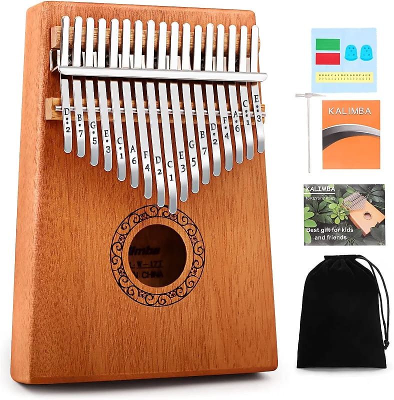 17 Key Wooden Kalimba Thumb Piano Mbira Full Kit Bundle | Reverb