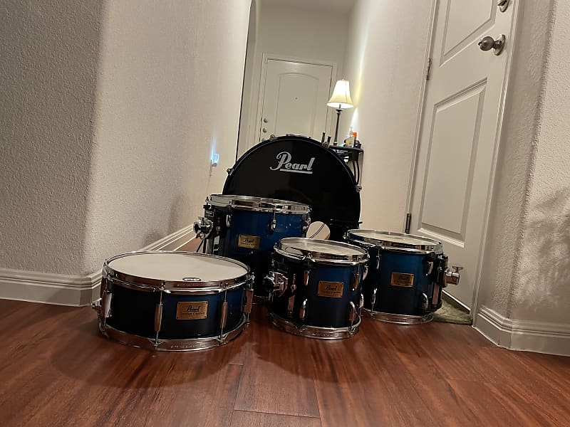 Pearl Session Custom 5 piece drum kit ?? Marine Blue Fade | Reverb