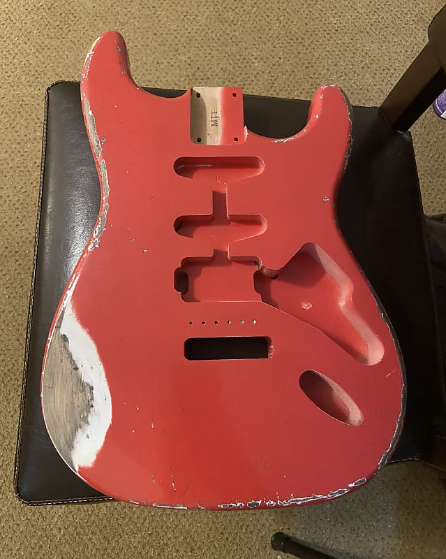 MJT Strat body Fiesta Red | Reverb