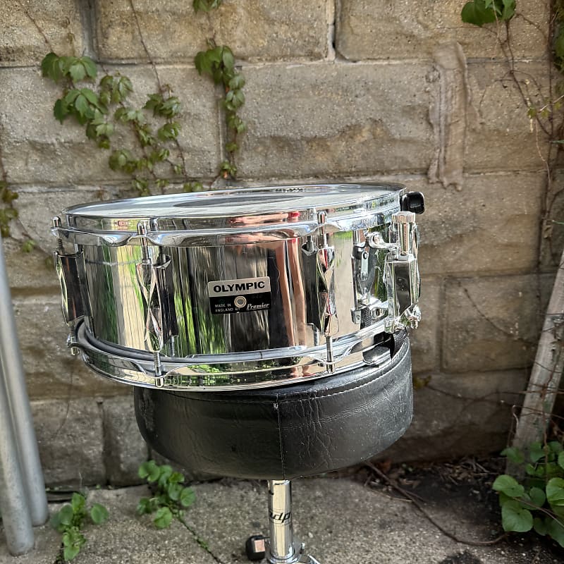 Premier Olympic ‘1005’ 5.5x14” - Chrome over Steel Snare Drum | Reverb