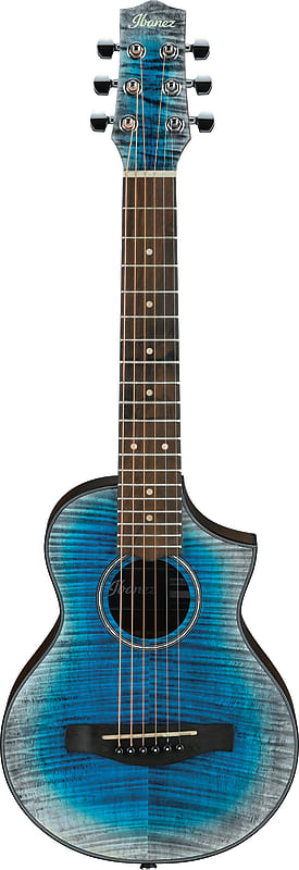 Ibanez Piccolo EWP 6str Acoustic Guitar - Glacier Blue Open | Reverb