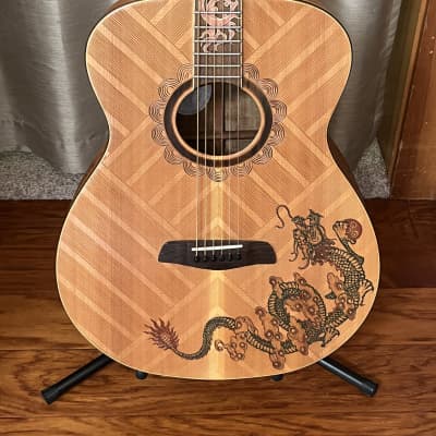 Blueberry Hand-carved Dragon Baritone 2011 - Natural | Reverb