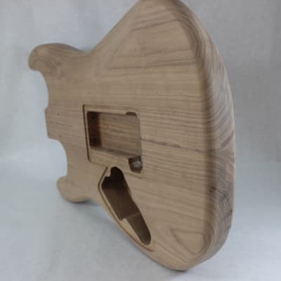 Unfinished Walnut SSS guitar body - fits Fender Strat | Reverb