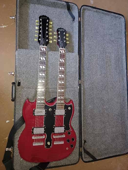 Epiphone SG 6/12 String Double-Neck 2003 Burgundy | Reverb