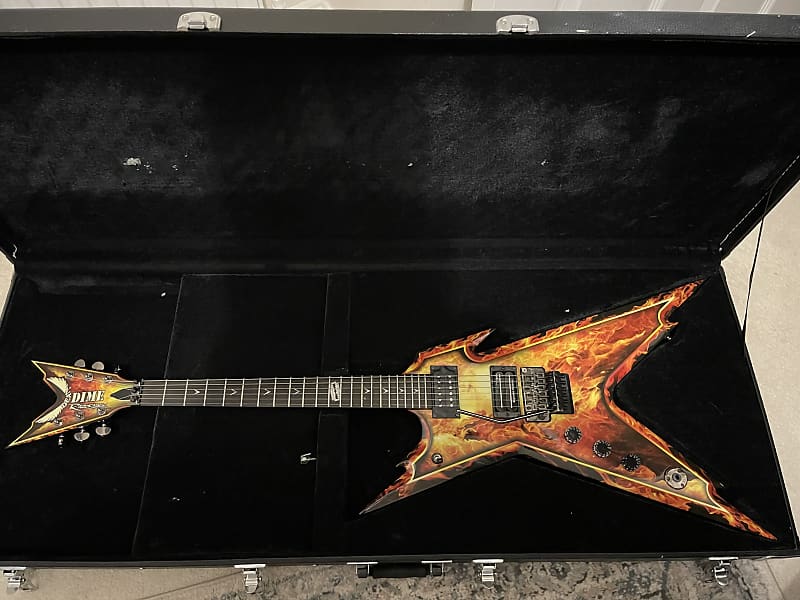Dean Dime Razorback Left Handed - Flame | Reverb