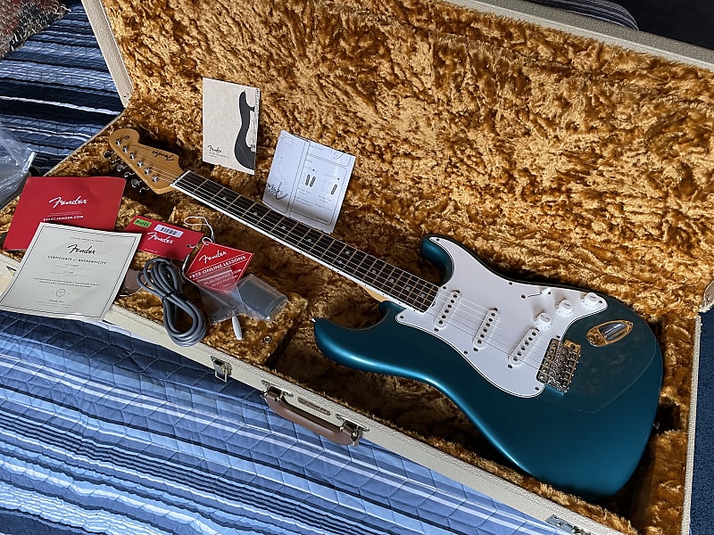 Fender Eric Johnson Stratocaster Lucerne Aqua Firemist | Reverb