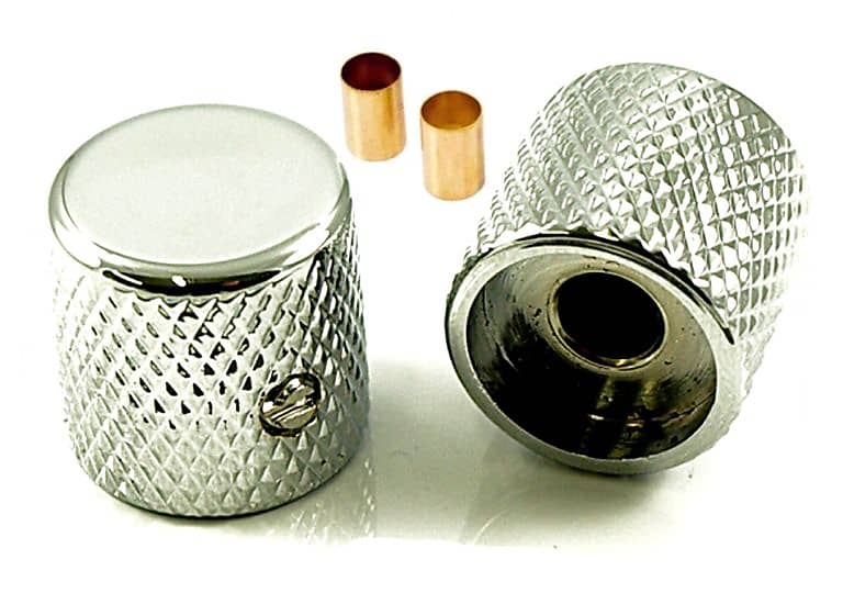 WD Music New Telecaster Barrel Knobs (Set of 2) Chrome | Reverb